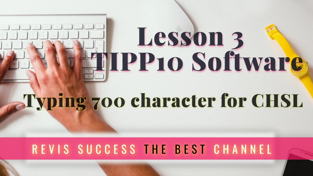 Lessons 3 in Tipp10 Software (Typing 700 character SSC CHSL) - YouTube