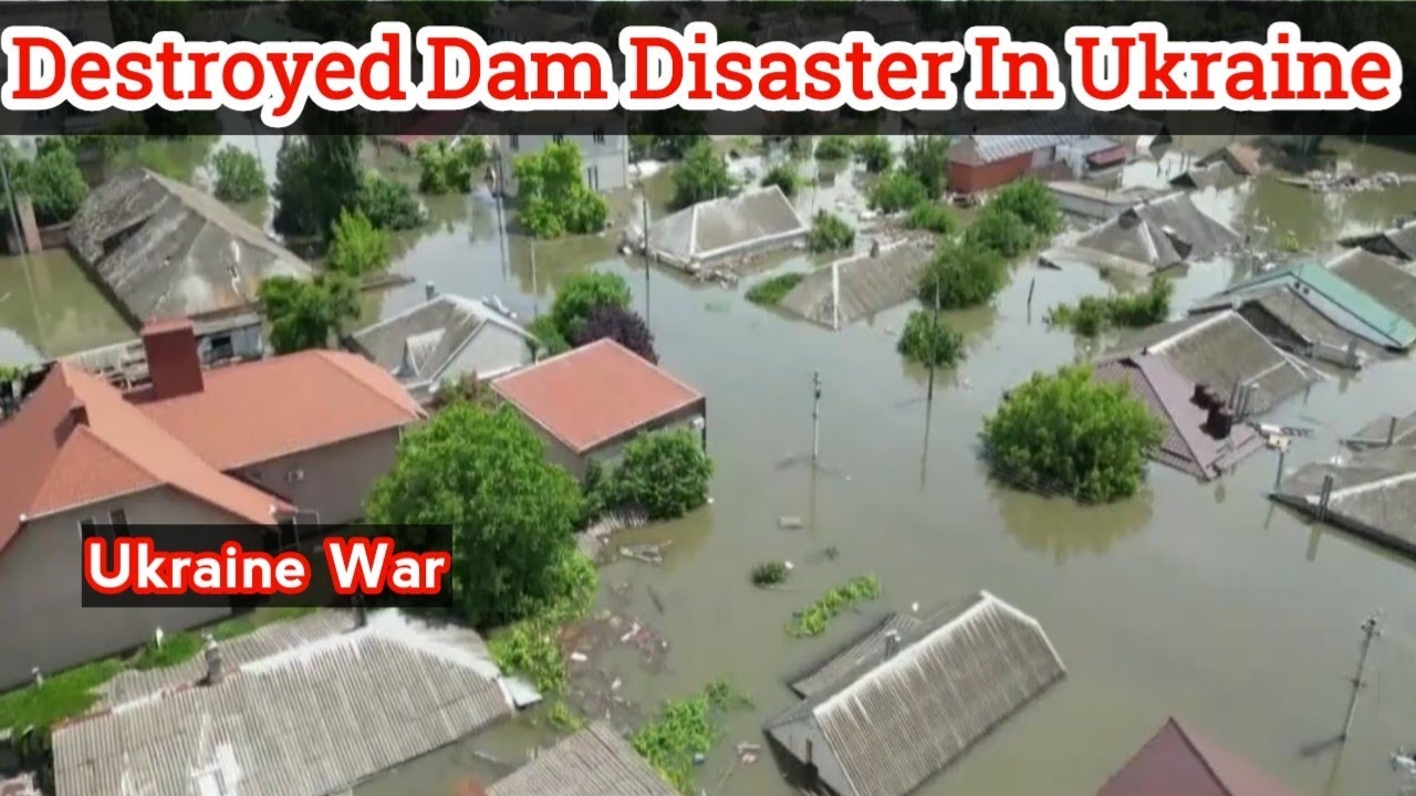 Destroyed dam disaster in Ukraine. Ukraine war |World News English ...