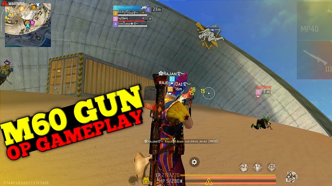 M60 Gun OP Gameplay Freefire But Last Mein to Popat Hona Hi Tha 😉😉🍹🍹# ...