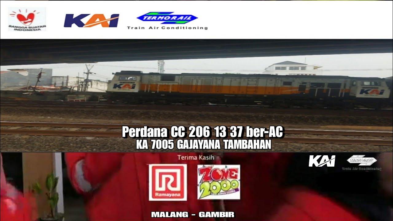 Perdana KA Nataru 2023/2024 CC 206 13 37 ber AC ft KA Gajayana Tambahan melintas Flyover Kranji ...