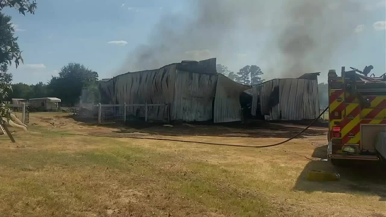 Crews respond to barn fire in Smith County, work to protect farmhouse ...