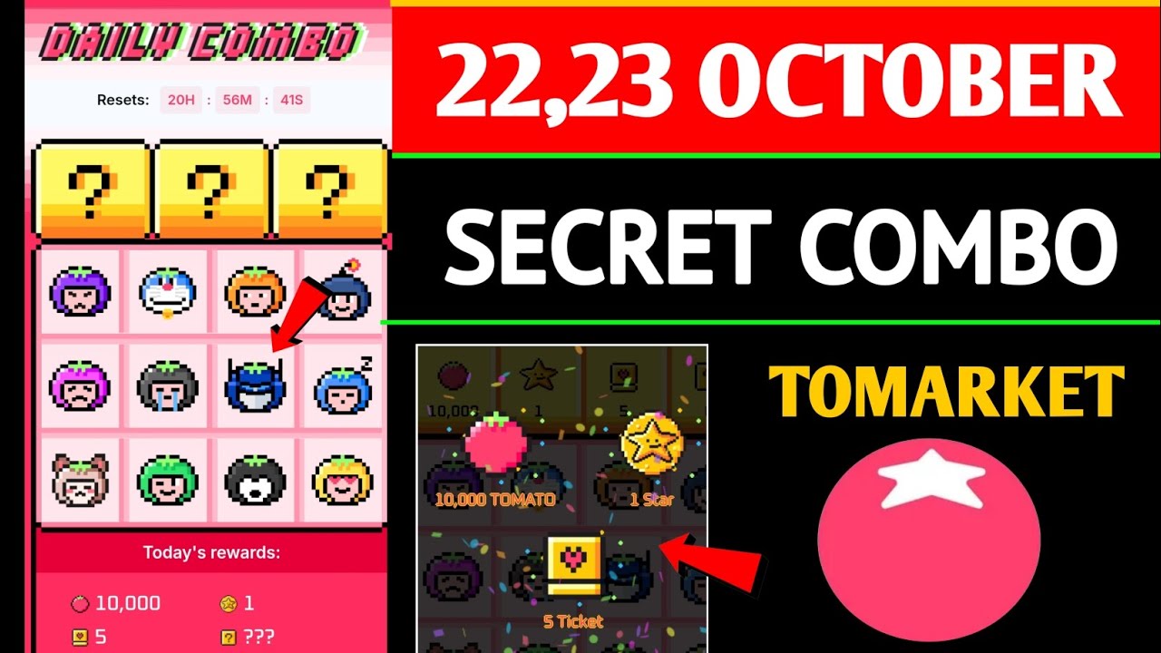 🍅Tomarket Daily Combo 22 October | Tomarket Secret Combo Today ...