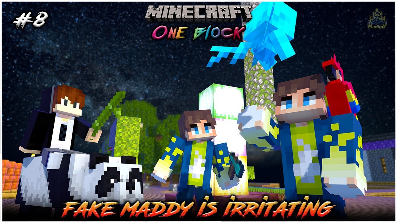 FAKE MADDY IS IRRITATING 😭 | ONE BLOCK | Minecraft in Telugu | Maddy ...