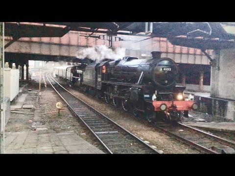 LMS 45212 & 45157 on ‘The Citadel’ at Manchester Victoria 10/11/2018. A ...