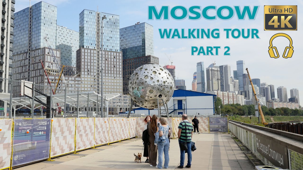 Moscow - Walking Tour - Part 2 - Russia - 4K 60fps🎧- City Walk With ...