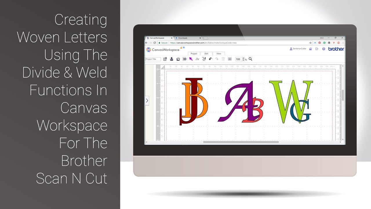 Scan N Cut Saturday Creating Interlinked Letters In Canvas Workspace ...