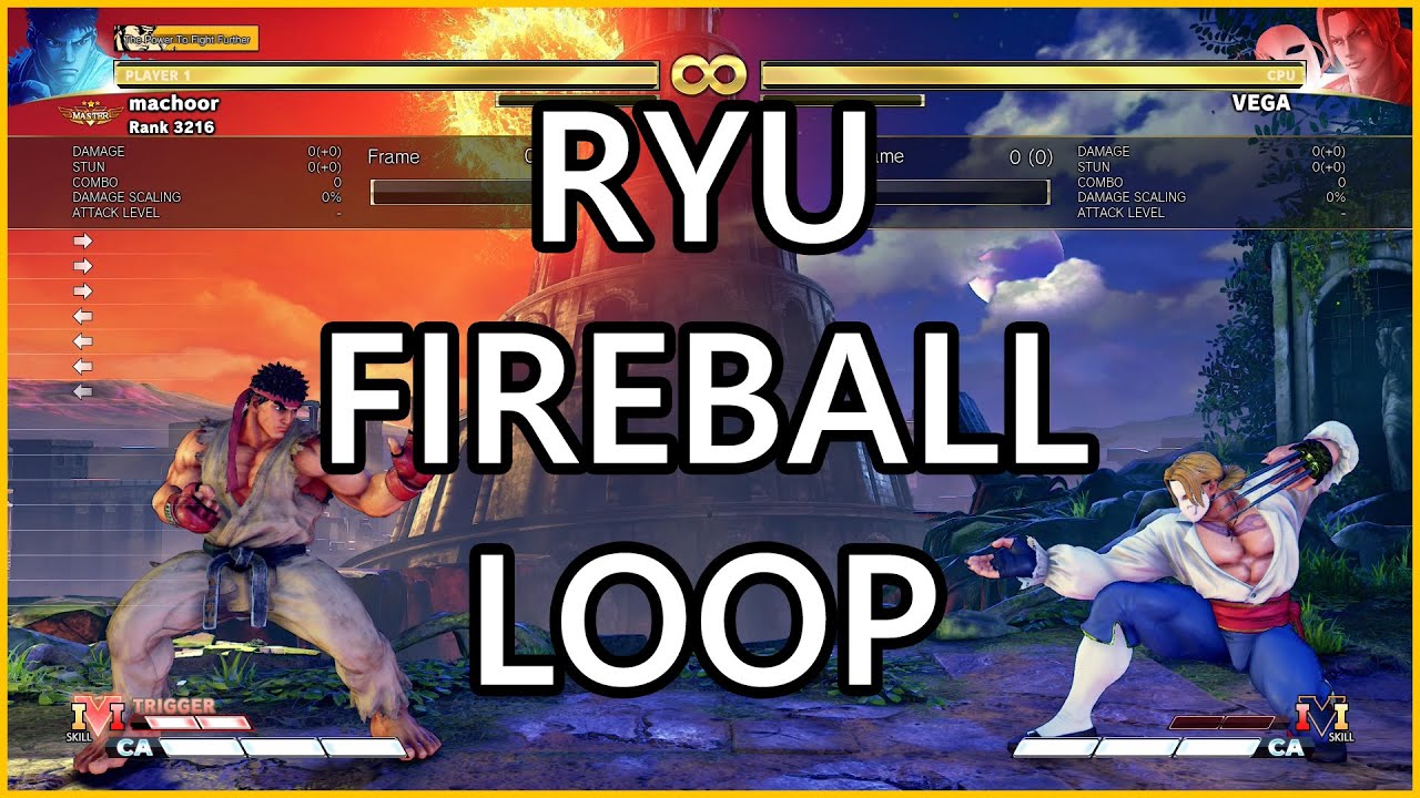 SFVCE Ryu's Fireball Loop - YouTube