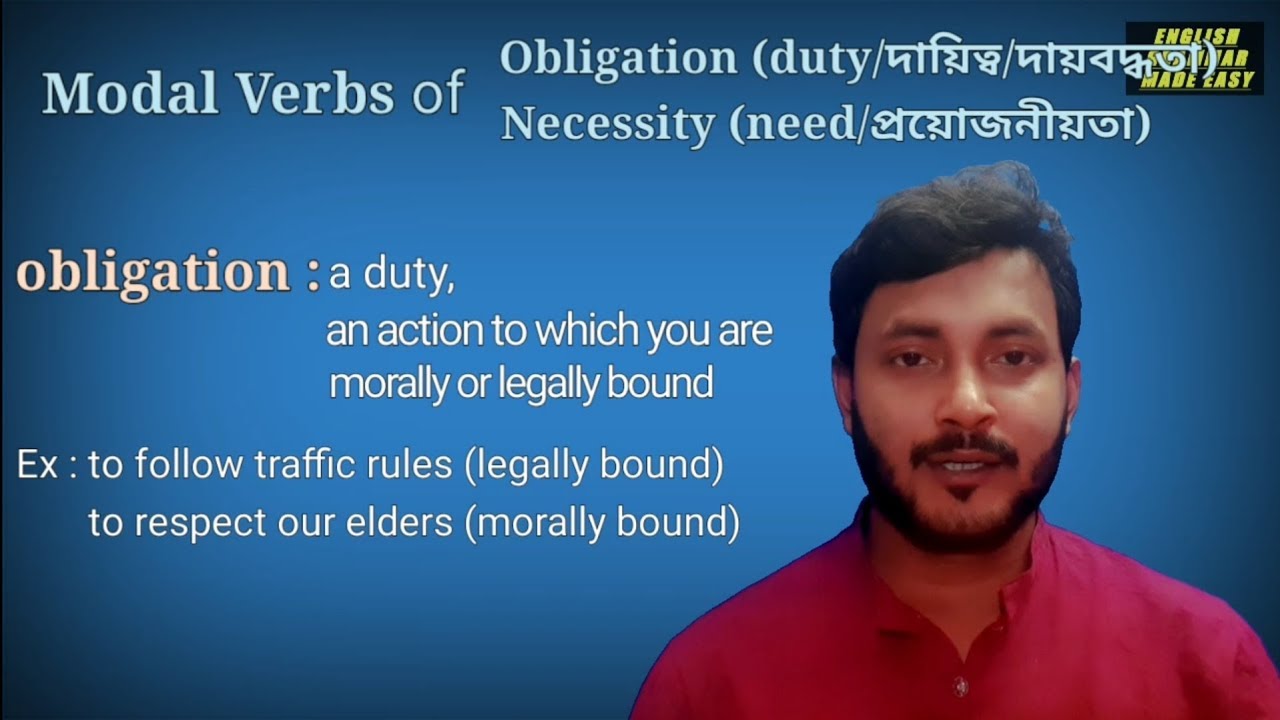 Modal Verbs of Obligation and Deduction with Bengali Notes - YouTube