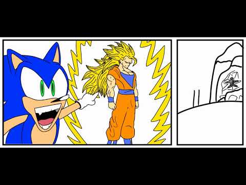 sonic and shadow look at ssj3 kakarot - YouTube