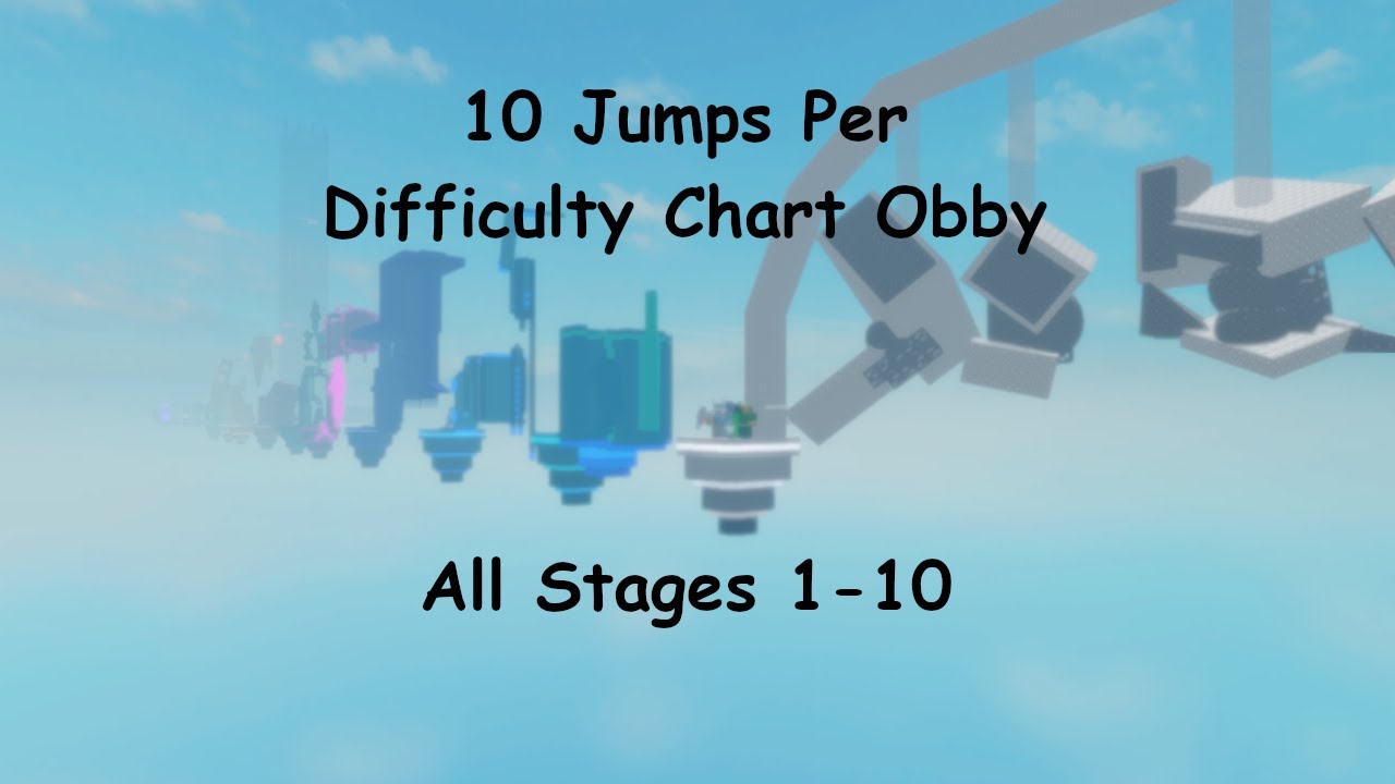 10 Jumps Per Difficulty Chart Obby (All Stages 1-10) - YouTube