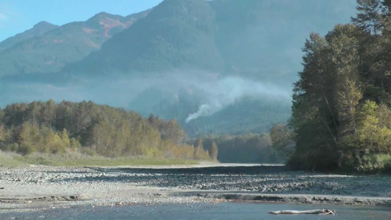 Helicopter puts out small forest fire in Hope BC - YouTube