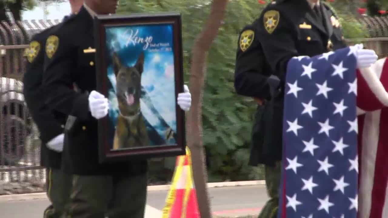 WATCH: Memorial held for PCSD K-9 Kenzo - YouTube