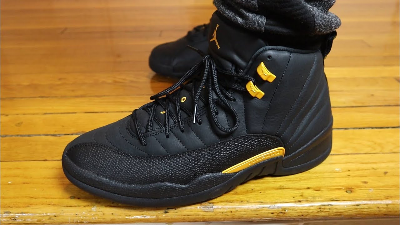 Jordan 12 Retro Black Taxi Sneaker Review + On Foot Look - YouTube