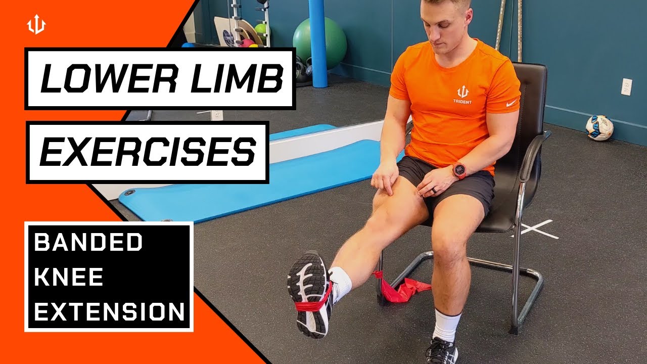 Banded Knee Extensions // Quad / Knee Pain Exercise - YouTube