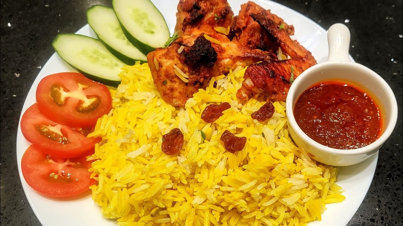 Arab Rice with mandi chicken traditional Arab food.. Yammy food ...