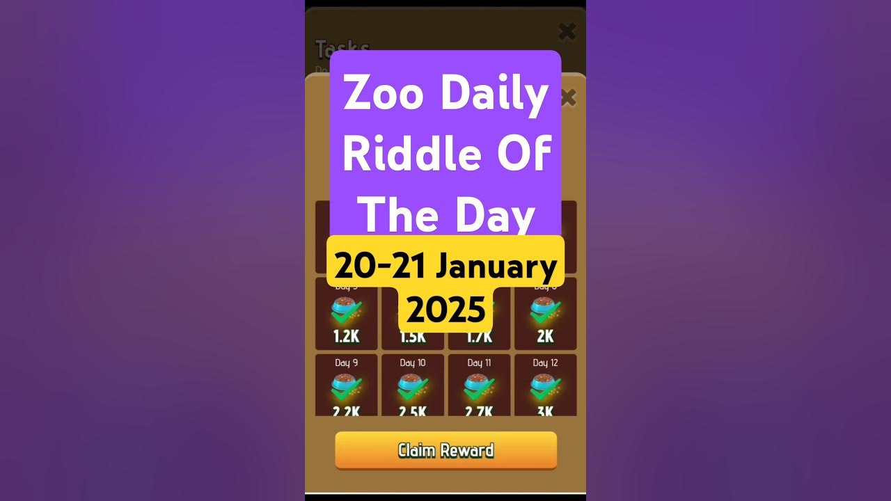 Zoo Riddle Of The Day 20-21 January | Riddle Code Today | Riddle Code ...