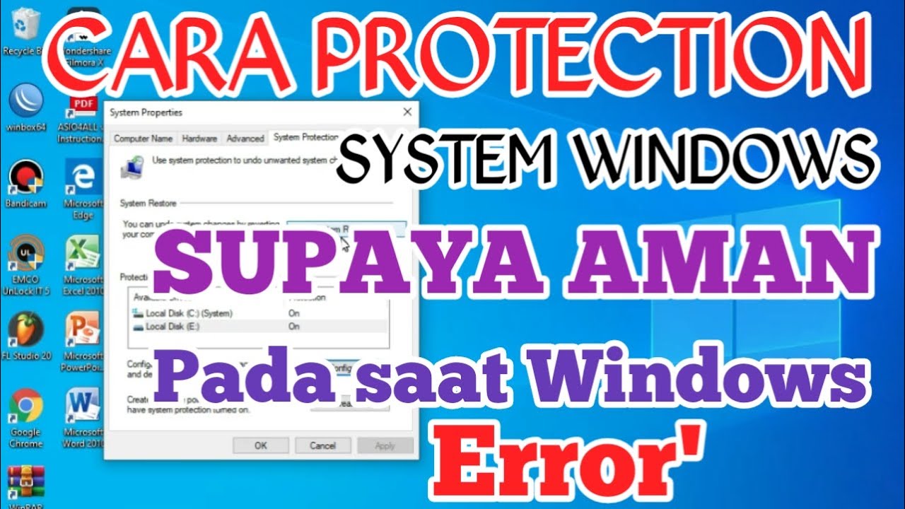CARA MEMBUAT SYSTEM PROTECTION WINDOWS 10 - YouTube