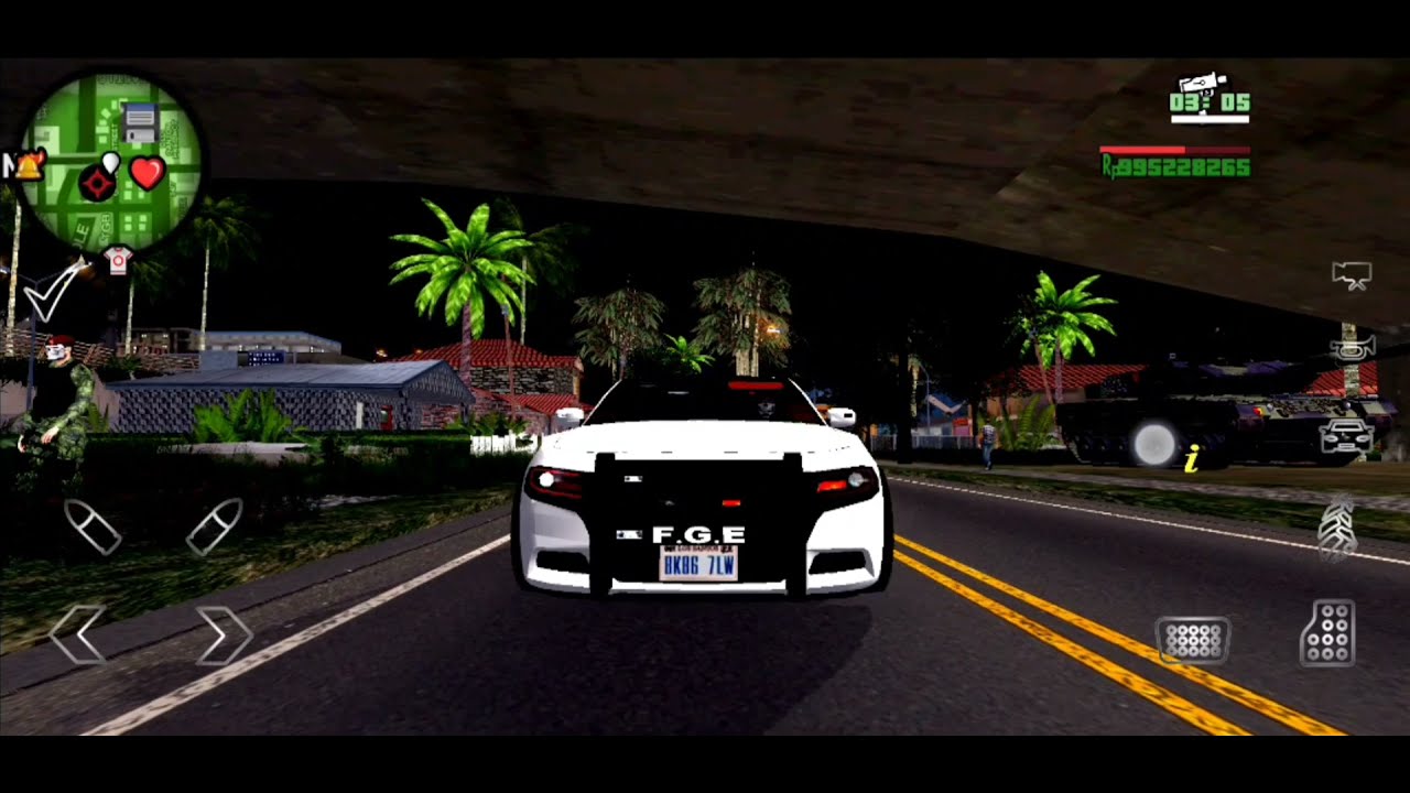 GTA SA Android:New Police Car+Light Mods Test. - YouTube