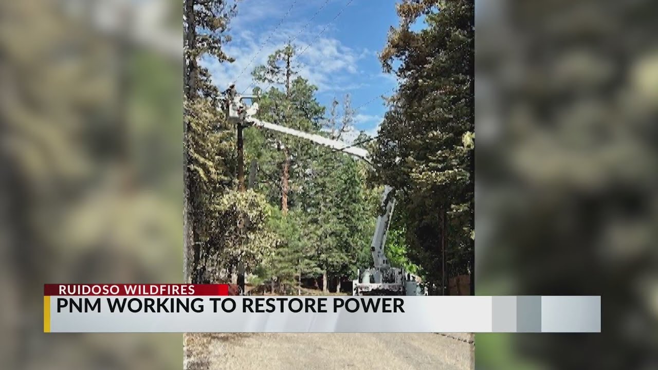 PNM continues to work to restore power in the Ruidoso area - YouTube