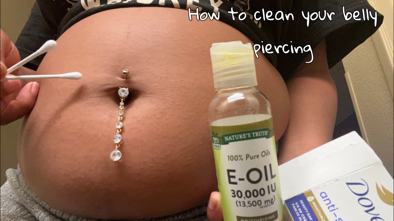 How I Clean My Belly Button Piercing - YouTube