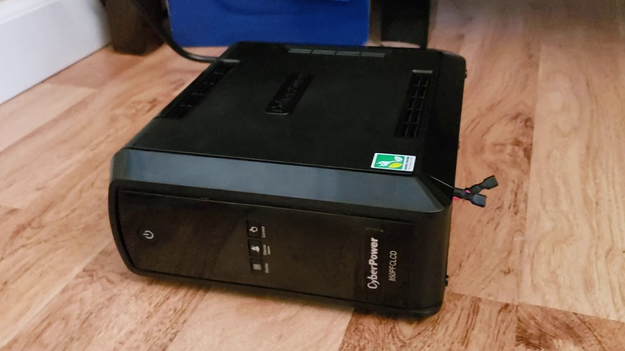 CyberPower 850PFCLCD shows full battery on the display while there is ...