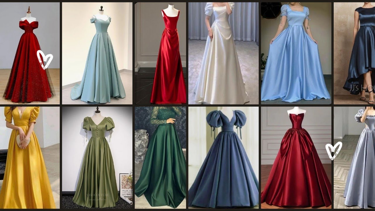 satin dress👗 collections long gown #collection #dressdesign #dress ...
