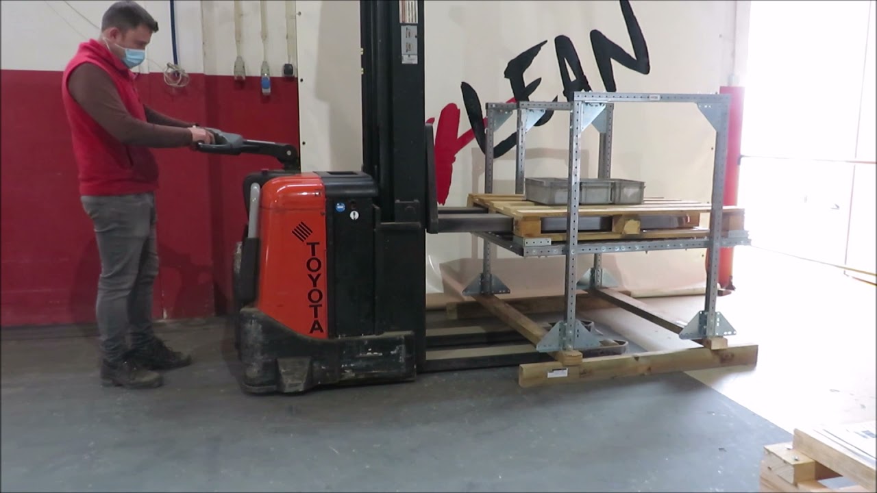 Lean Manufacturing - 4Lean - Warehouse - Pallet Rack Modular - YouTube