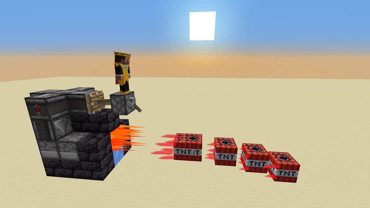 How to Build a Rapid-fire TNT Cannon in Minecraft! - YouTube