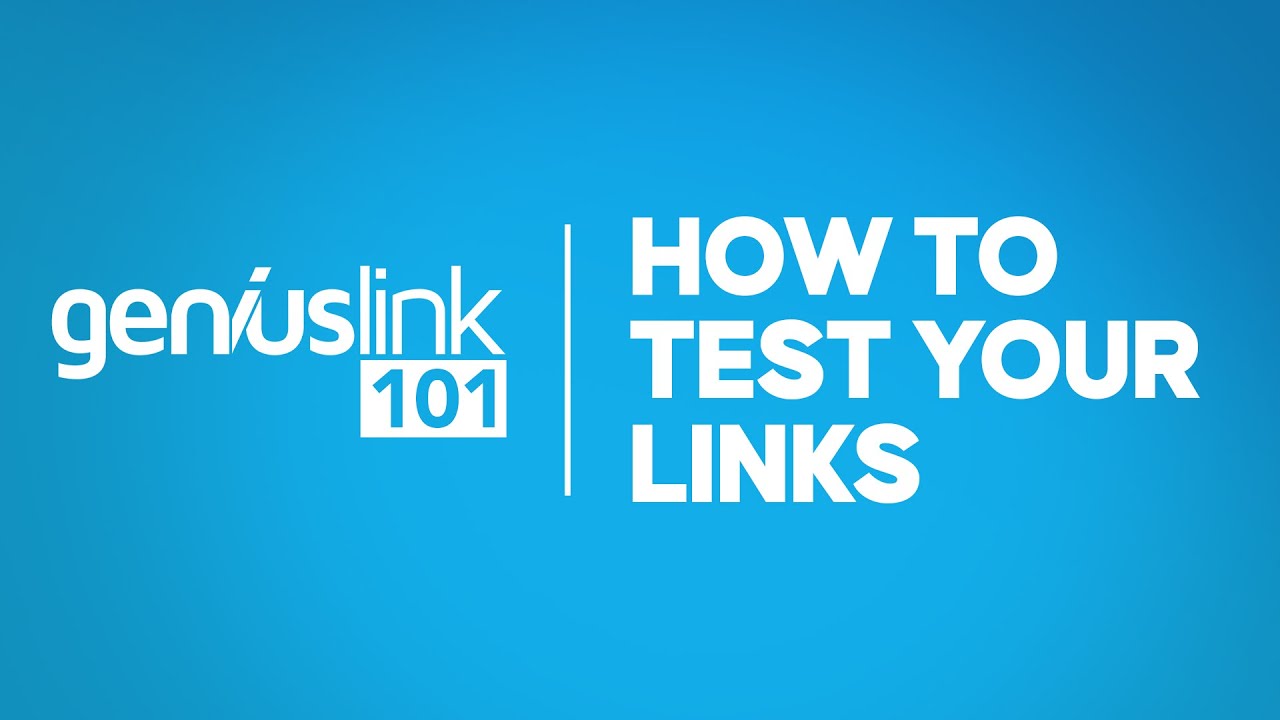 How to Test Your Links - YouTube