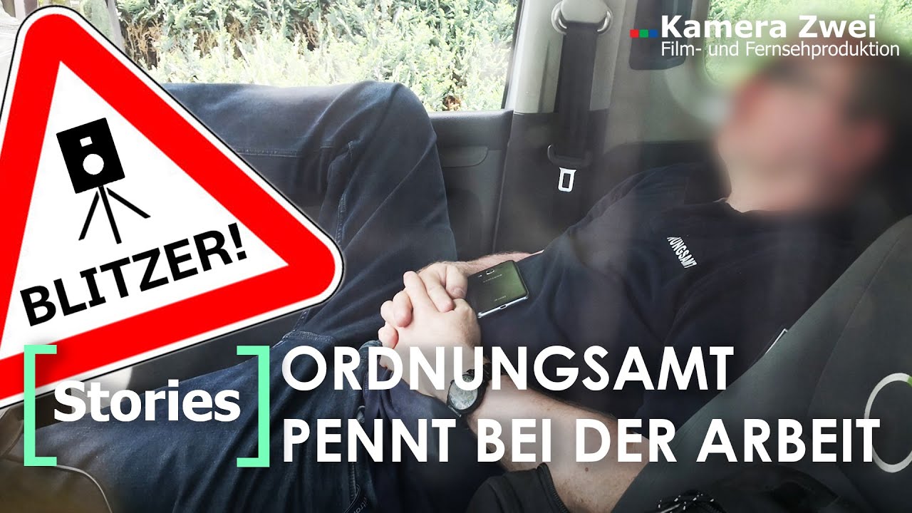 Entspanntes Arbeiten: Beamter schläft neben mobilen Blitzer | Kamera ...