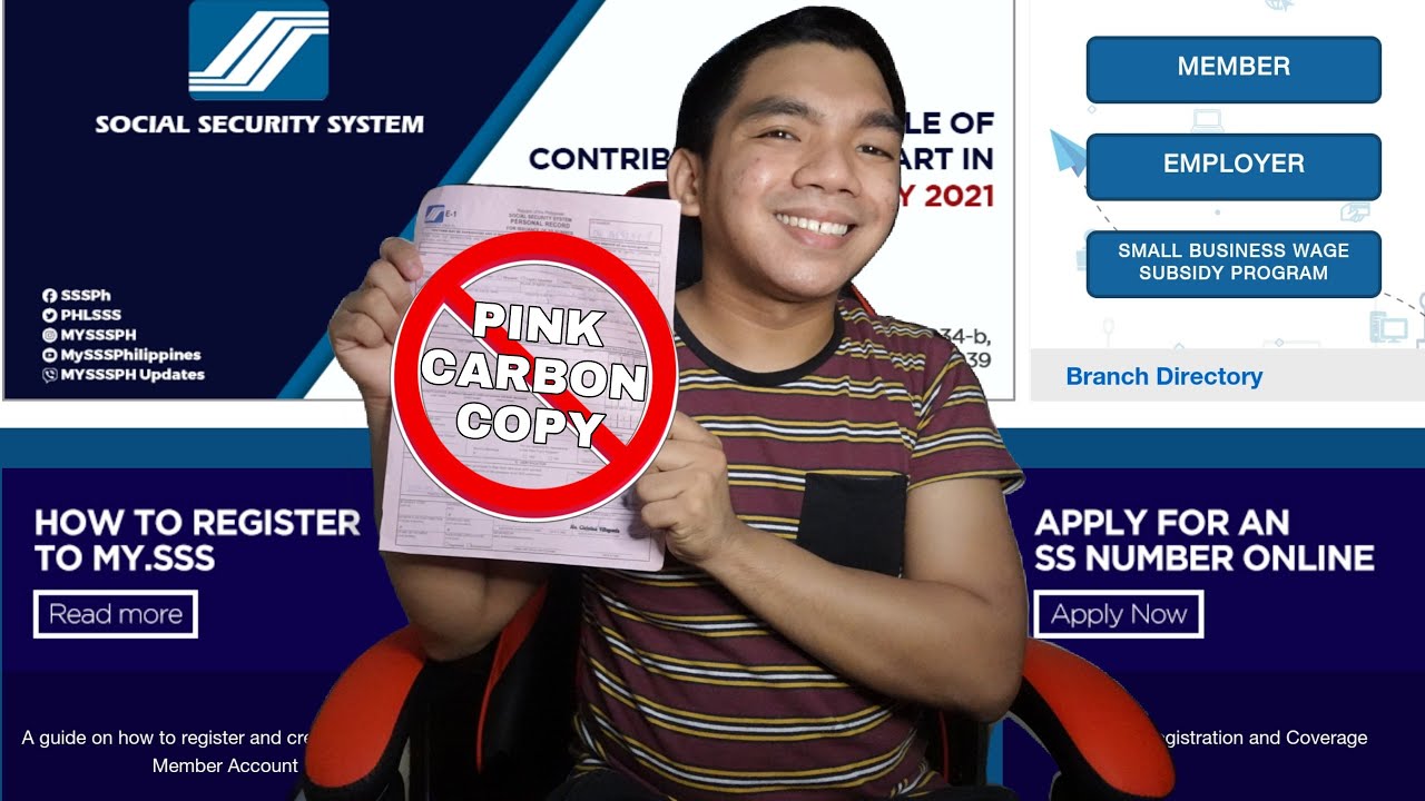 PAANO KUMUHA NG SSS Number or E-1 Form - 2021 UPDATE - YouTube