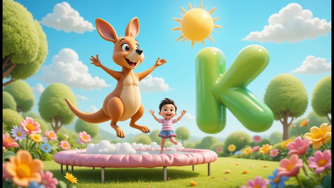 K is for Kangaroo | ABC Animal Song for Kids | Learn the Alphabet with ...