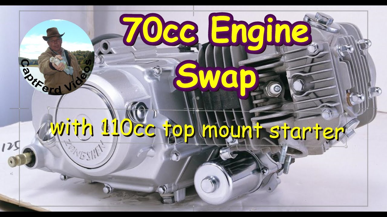 Chinese Mini Quad 110cc Bottom Starter Engine Swap to a Top Mounted ...