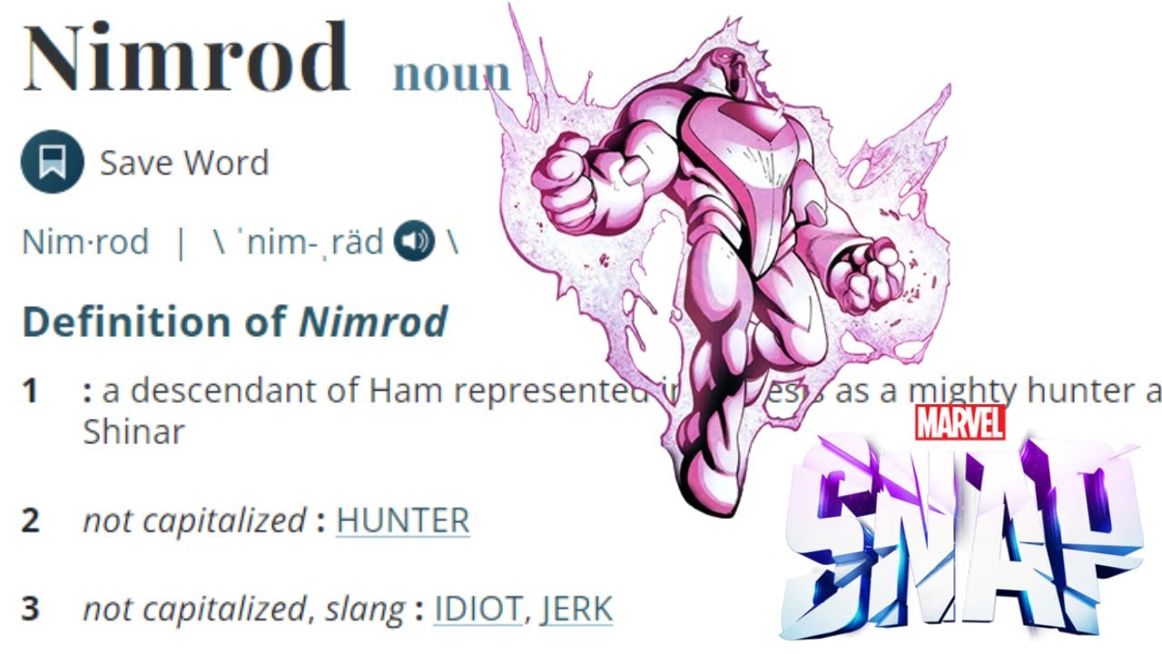 You're a Nimrod - YouTube
