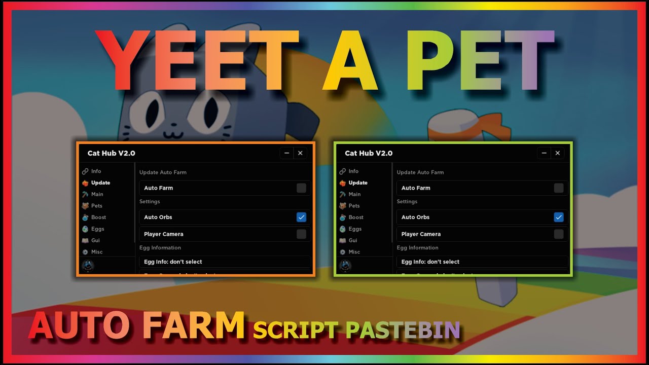 YEET A PET Script Pastebin 2023 AUTO FARM | AUTO COLLECT ORB | AUTO ...