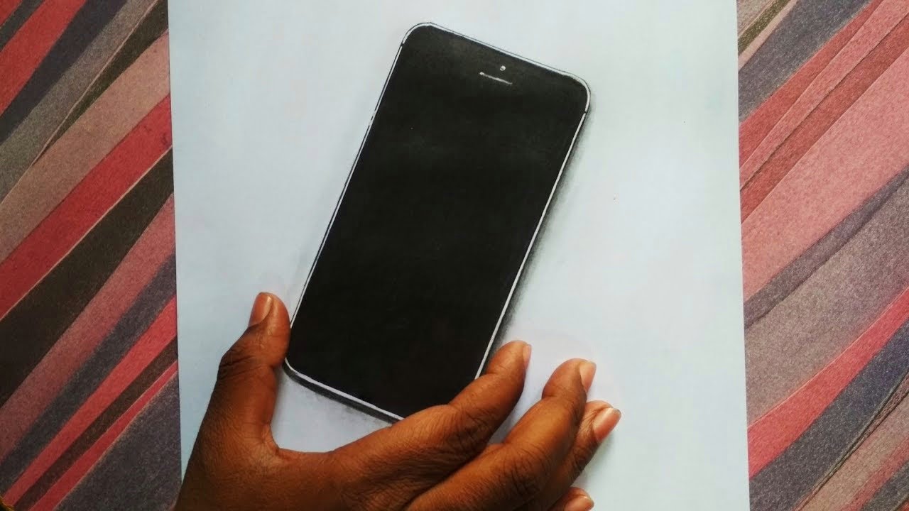 Tutorial"Hyper Realistic Sketch Of Smart Phone"/We Bunkers - YouTube