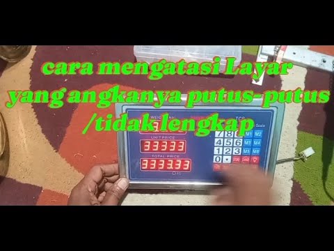 service timbangan digital angka putus-putus. - YouTube