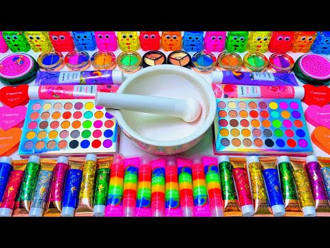 Satisfying Video DIY Making Slime Mixing Toothpaste Eyeshadow Makeup Cosmetics ASMR Slime Relax