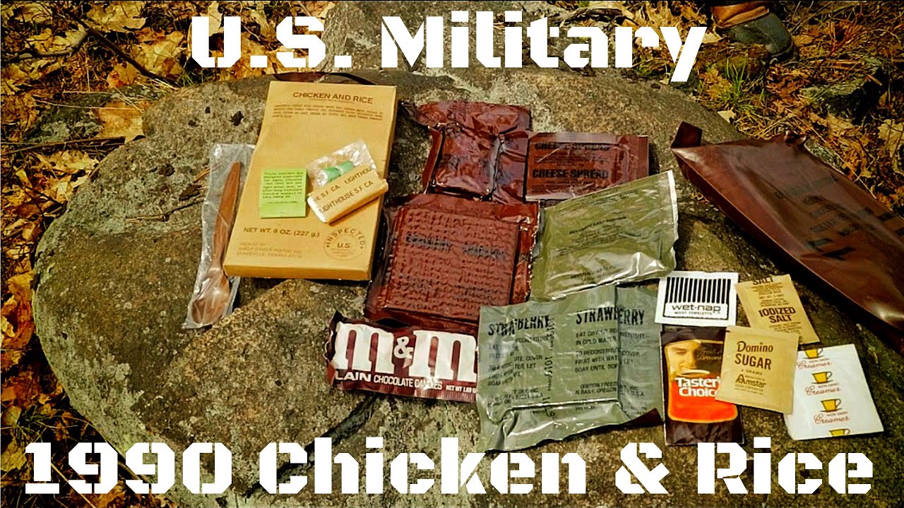 Vintage MRE 1990 U.S. Menu #11 CHICKEN & RICE - YouTube