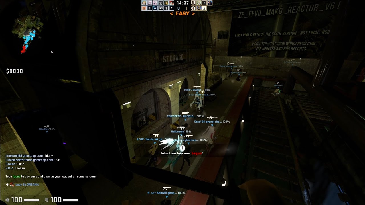 CS:GO - Zombie Escape Mod - ze_ffvii_mako_reactor_v6_b09k2 - YouTube