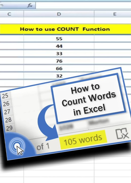 How to Count words in excel ll #excel #shorts - YouTube