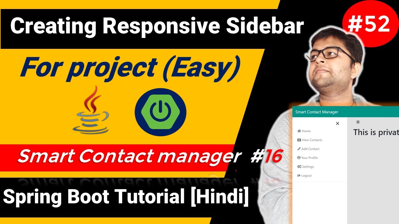 Creating Responsive Sidebar for Smart Contact Manager [Project ...