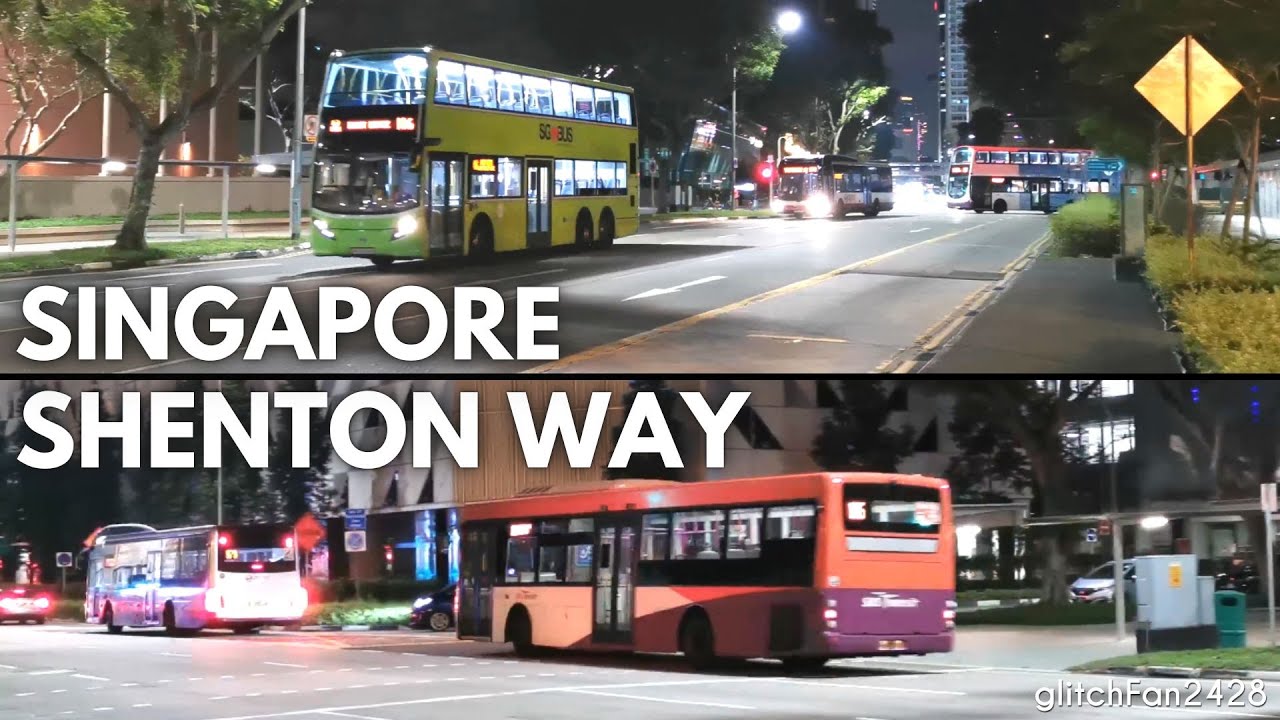 Buses at Shenton Way Opp MAS Bldg, Singapore 2020 - YouTube