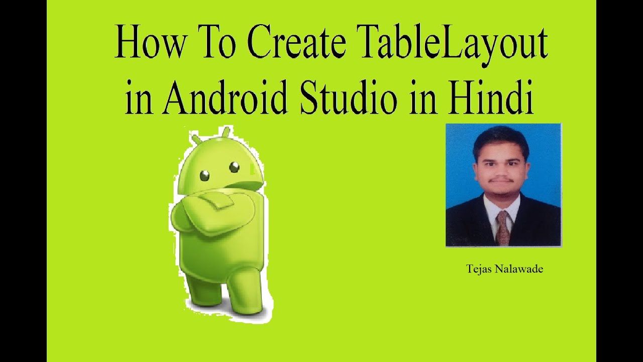 How To Create TableLayout in Android Studio in Hindi. - YouTube