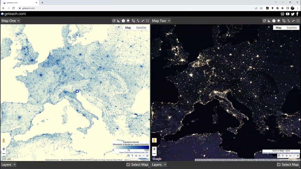 Population Distribution geteach.com (Google Maps API) - YouTube