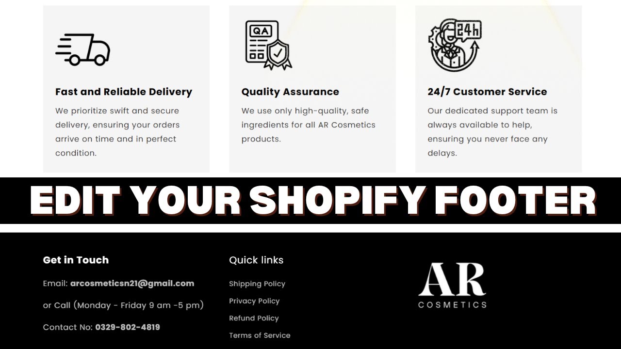 How To Edit Your Shopify Store Footer (2025) - YouTube