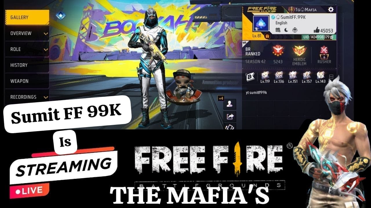 Sumit FF 99k Is Live - YouTube