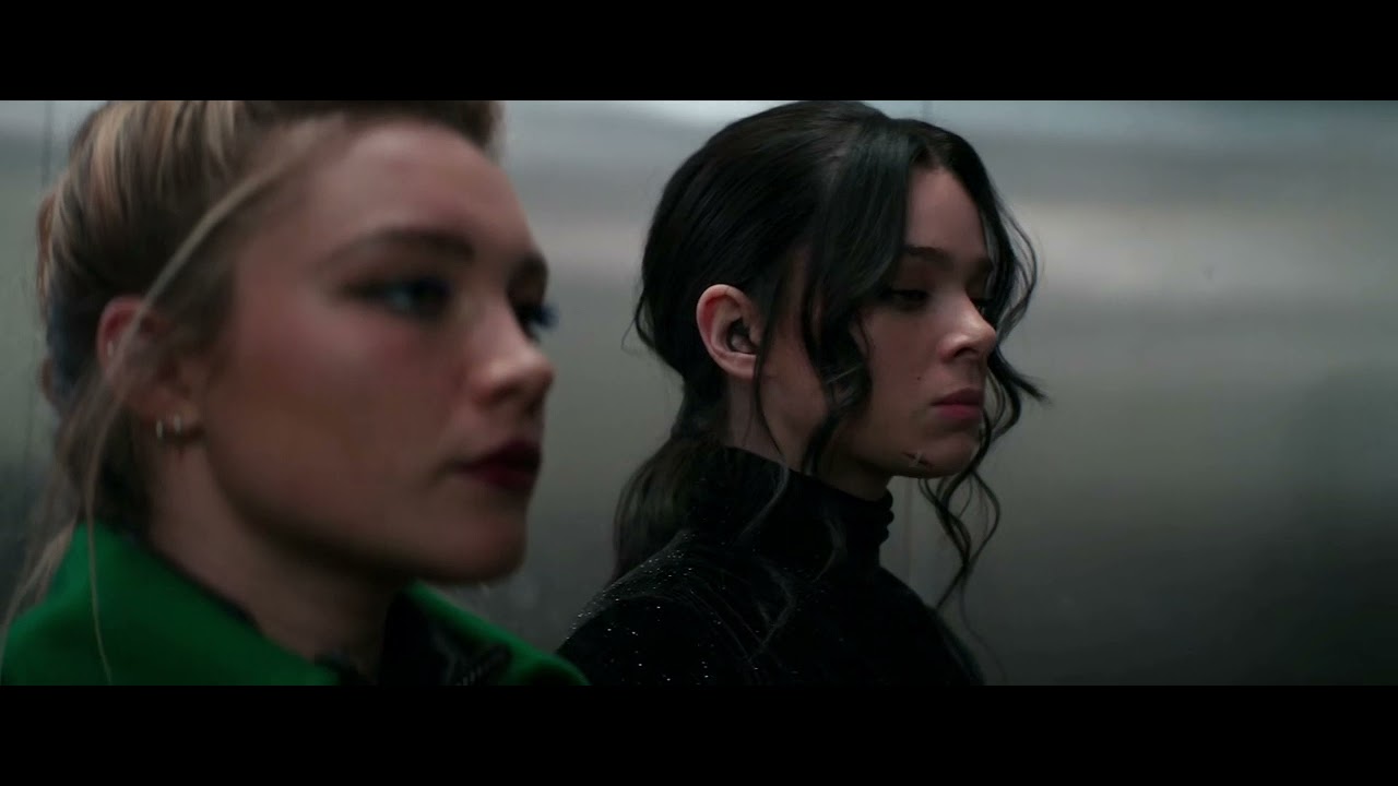 Hawkeye - Yelena & Kate Bishop elevator fight scene - YouTube