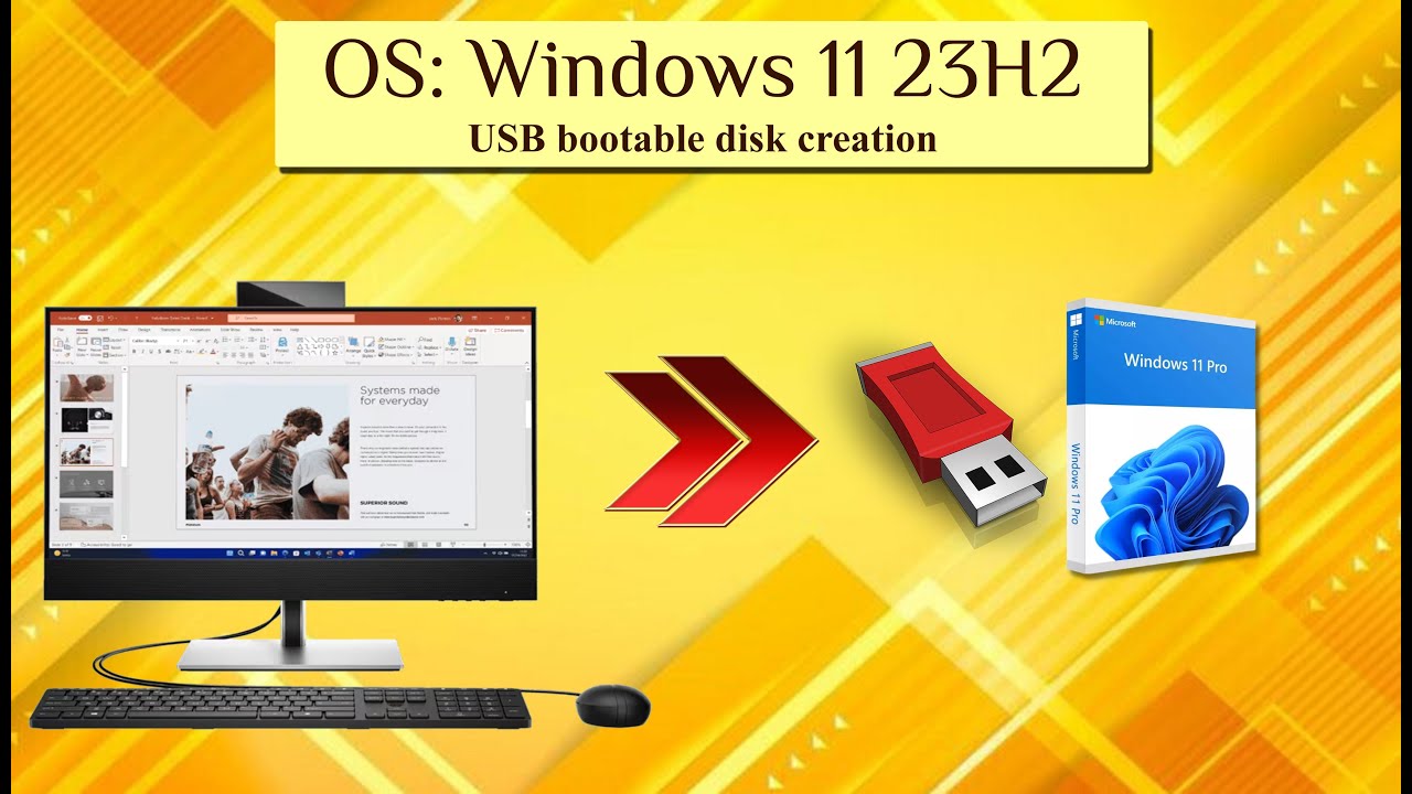 Windows 11 23H2 OS download USB bootable disk creation - YouTube