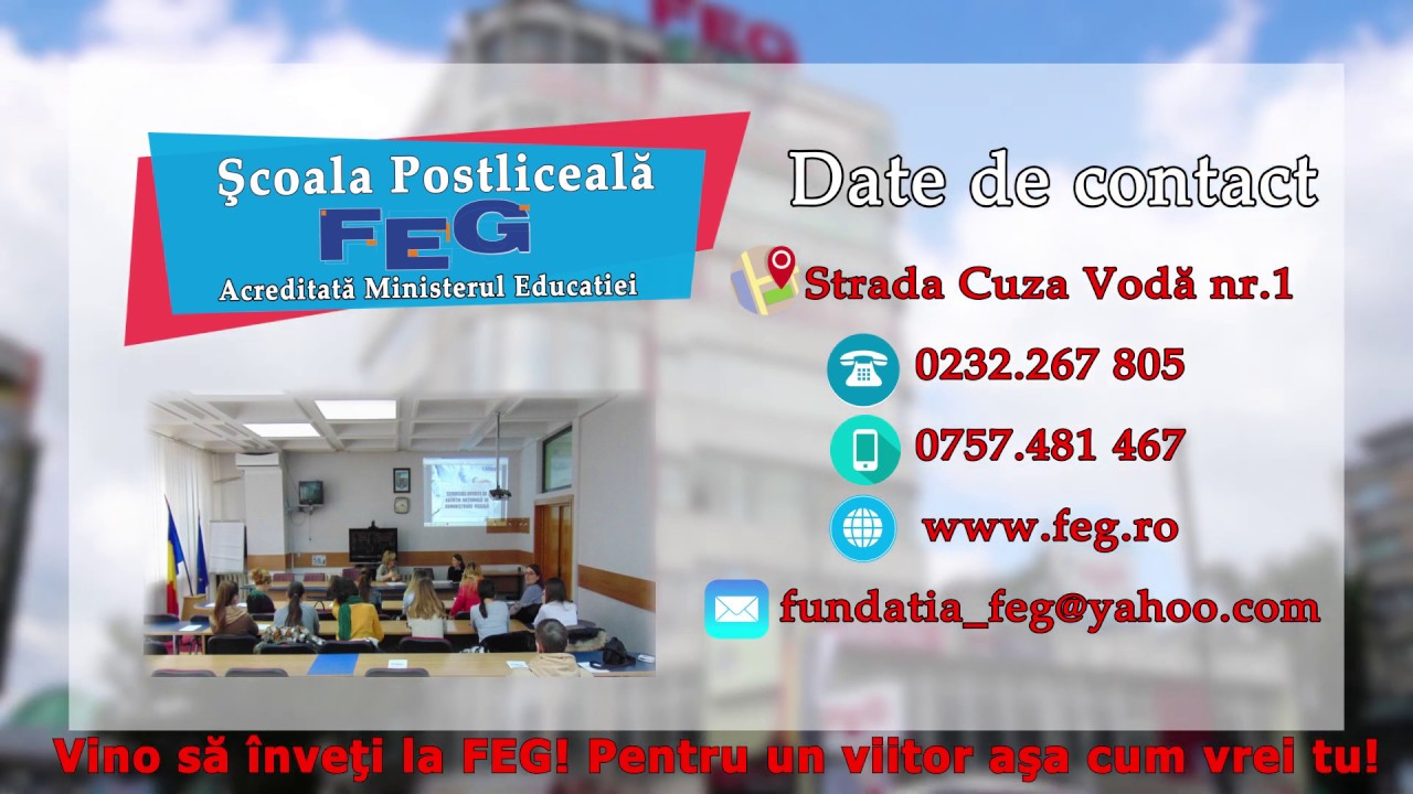Scoala Postliceala FEG Iasi - YouTube